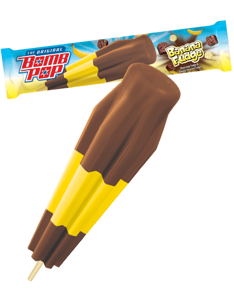 Banana Fudge Bomb Pop Full Size Bar 12ct ($19/box) – Detroit Metro Ice ...
